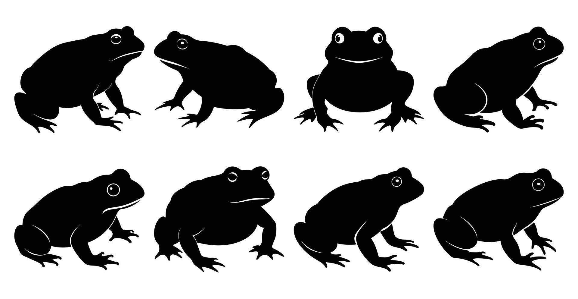 Toad Silhouette Bundle for Amphibian and Wildlife Designs 57066865 Vector Art at Vecteezy