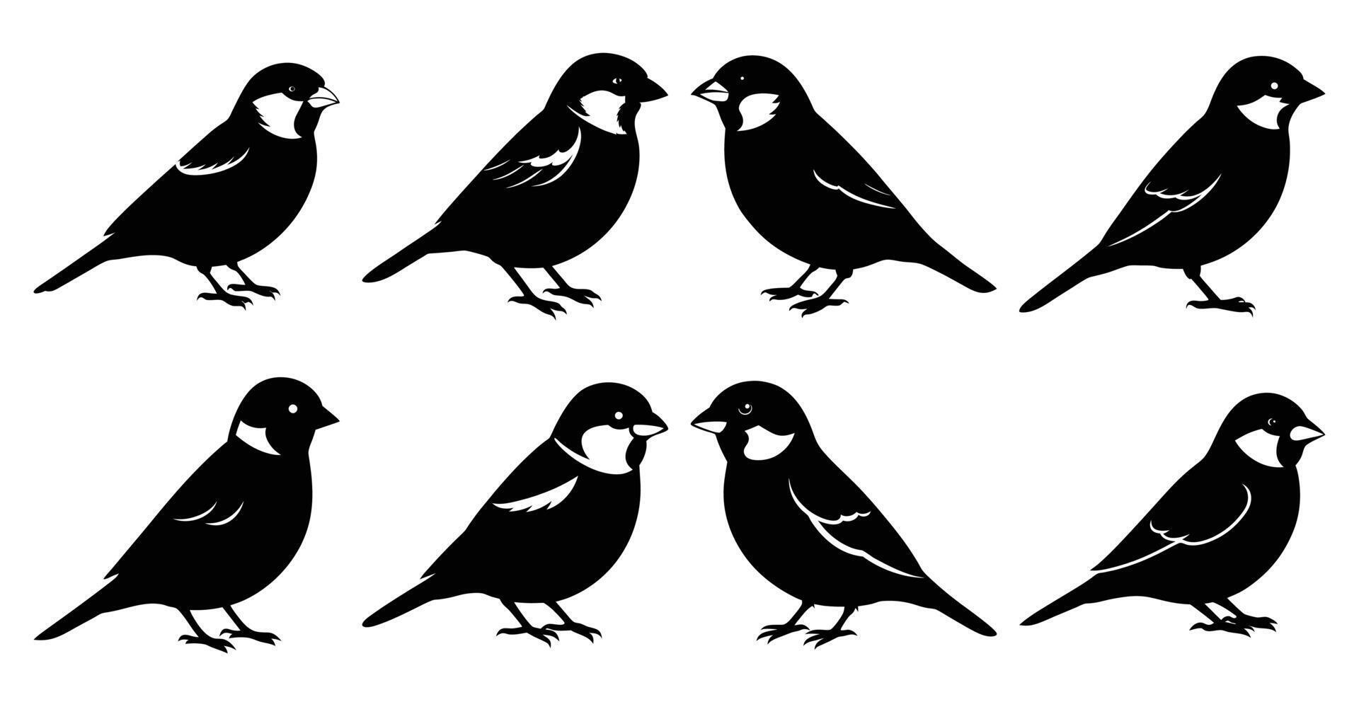 Sparrow Silhouette Bundle for Bird and Wildlife Designs 57066886 Vector Art at Vecteezy