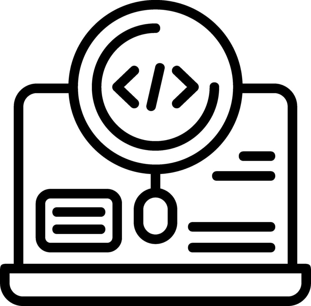 Code Testing Outline Element Style 57069149 Vector Art At Vecteezy