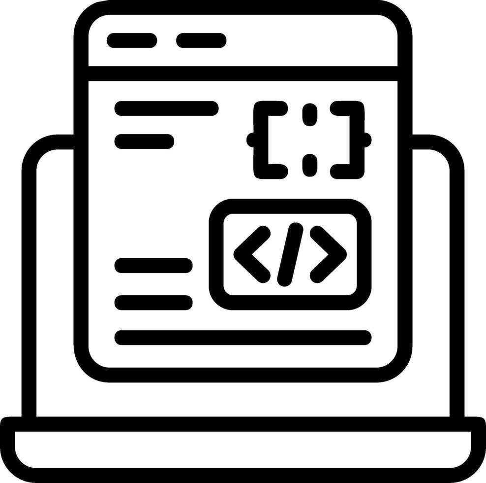 Code Processor Outline Style Element 57069222 Vector Art at Vecteezy