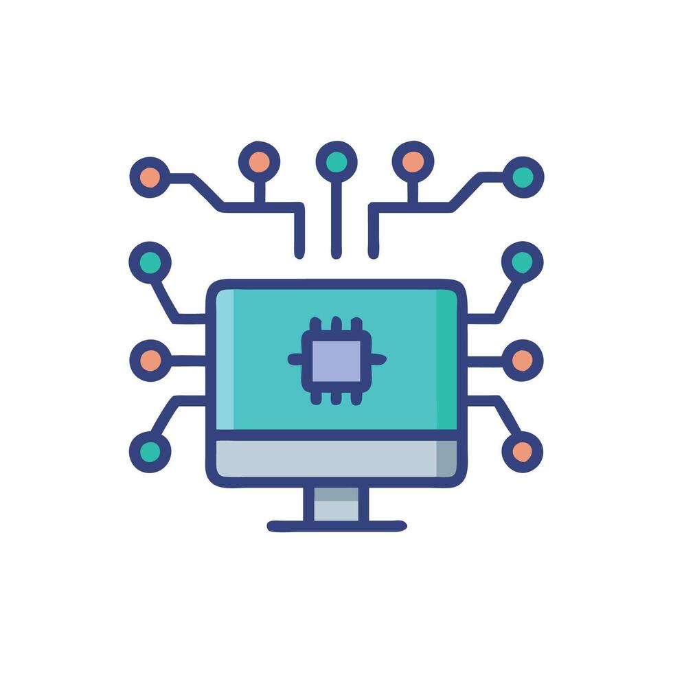 Dynamic Technology Icon for Interactive Learning 57077235 Vector Art at ...