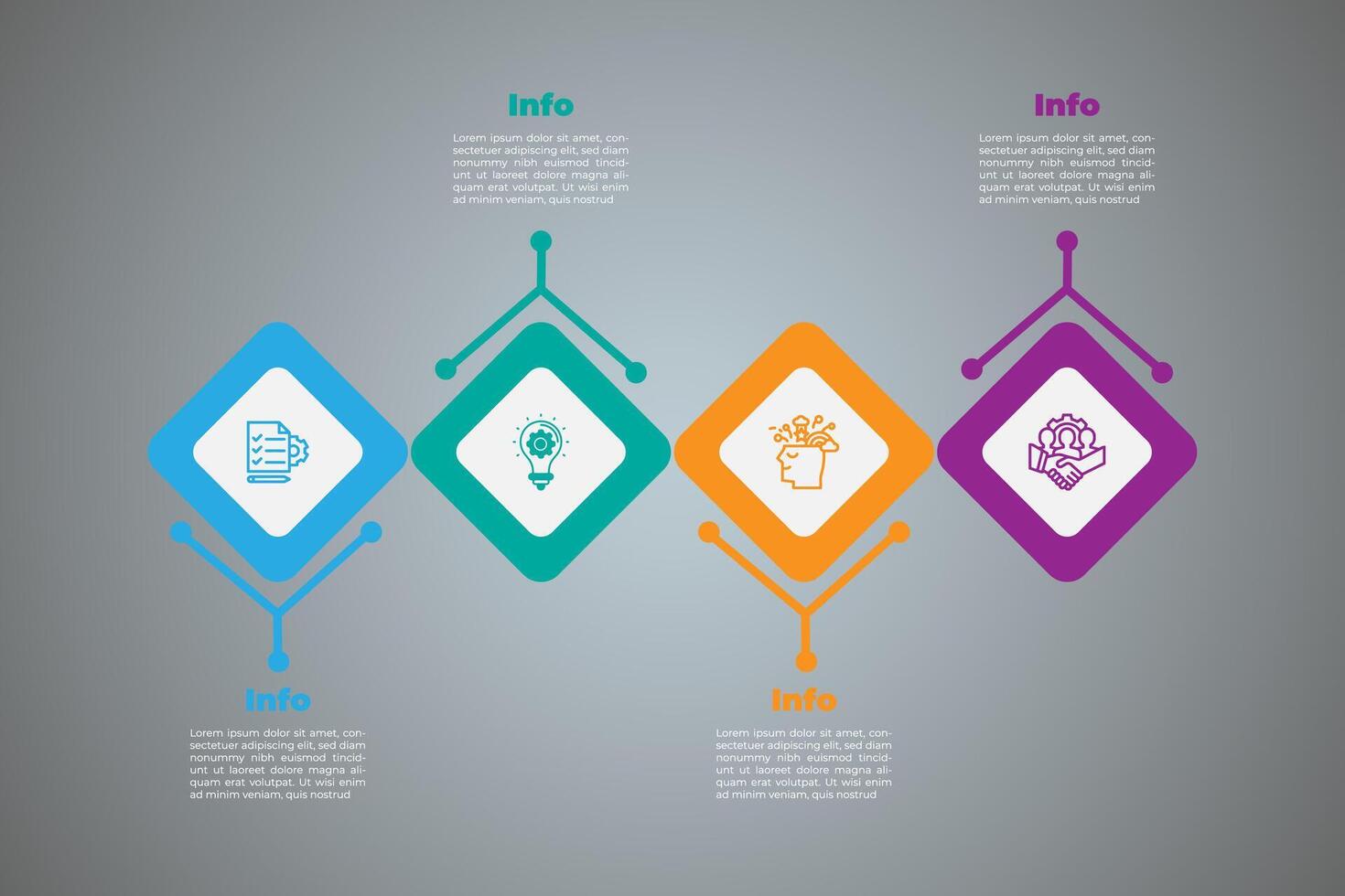 Square style flow chart design. 57092169 Vector Art at Vecteezy