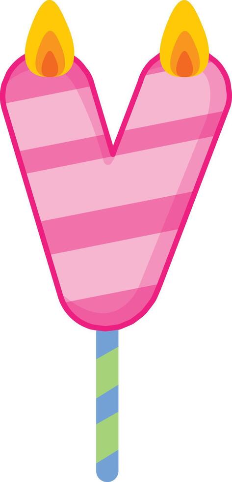 Birthday Candle Letter V 57093406 Vector Art at Vecteezy Birthday Candle Letter V 57093406 Vector Art at Vecteezy