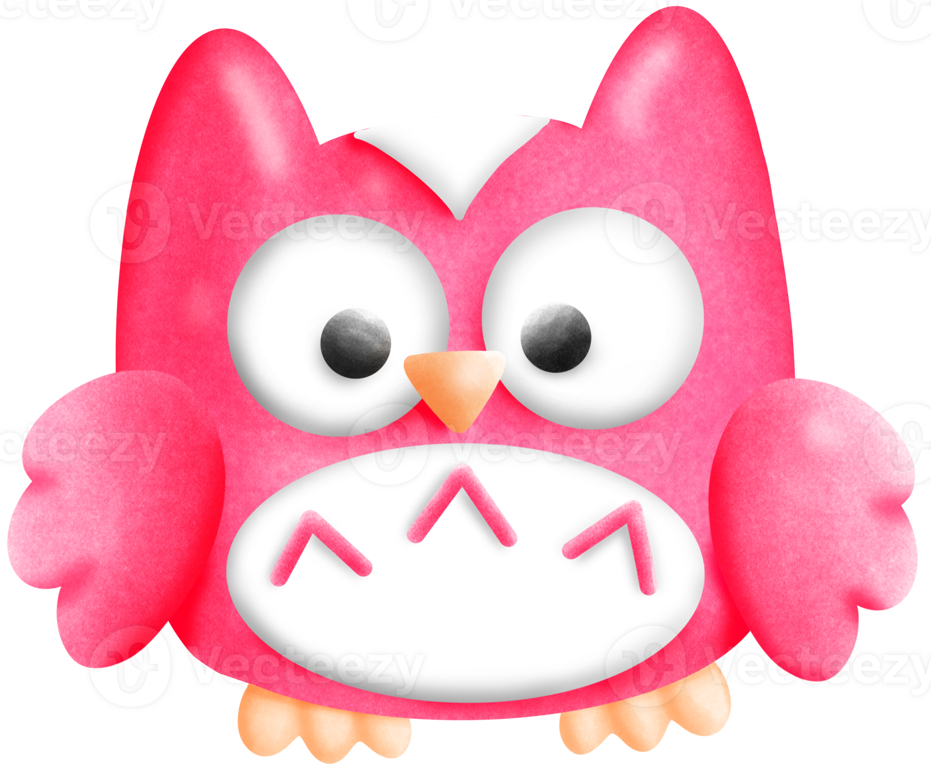 Cartoon pink owl 57115847 PNG