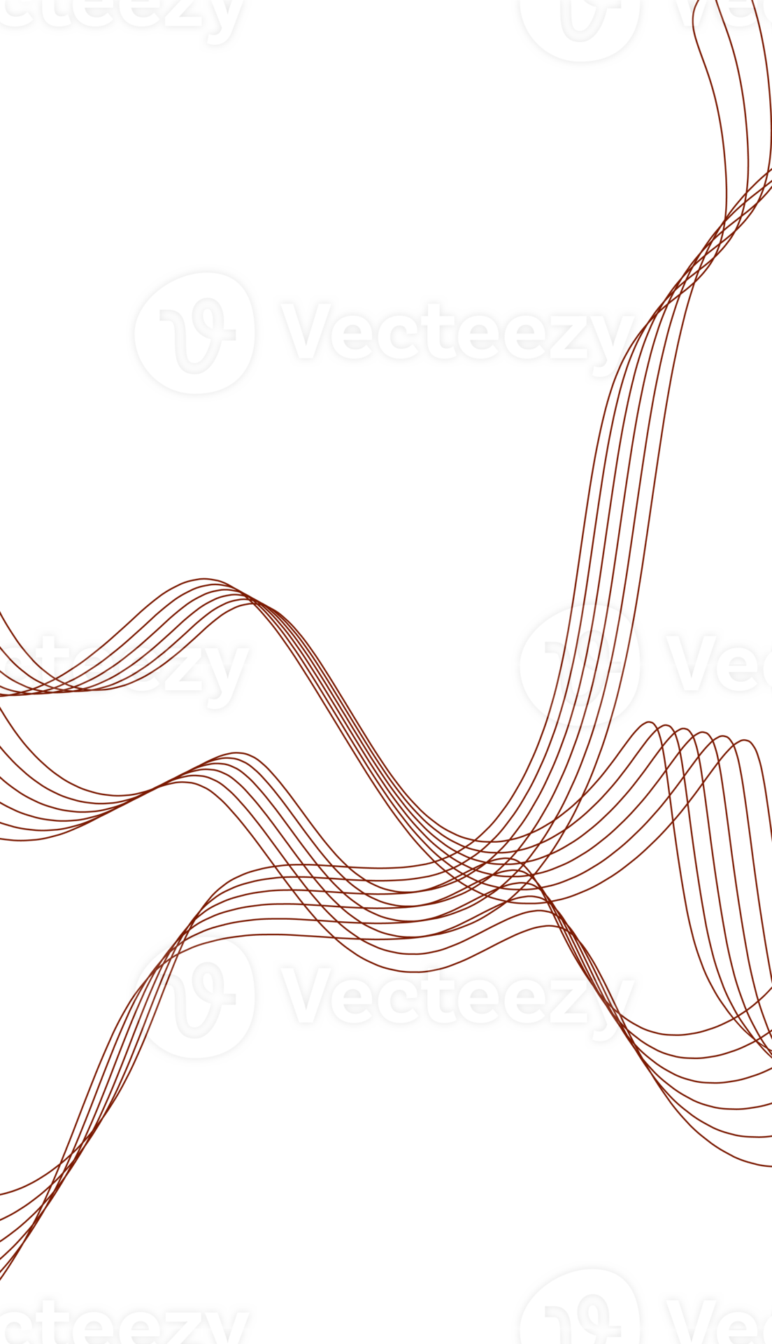 Red wave design abstract line art 57118218 PNG