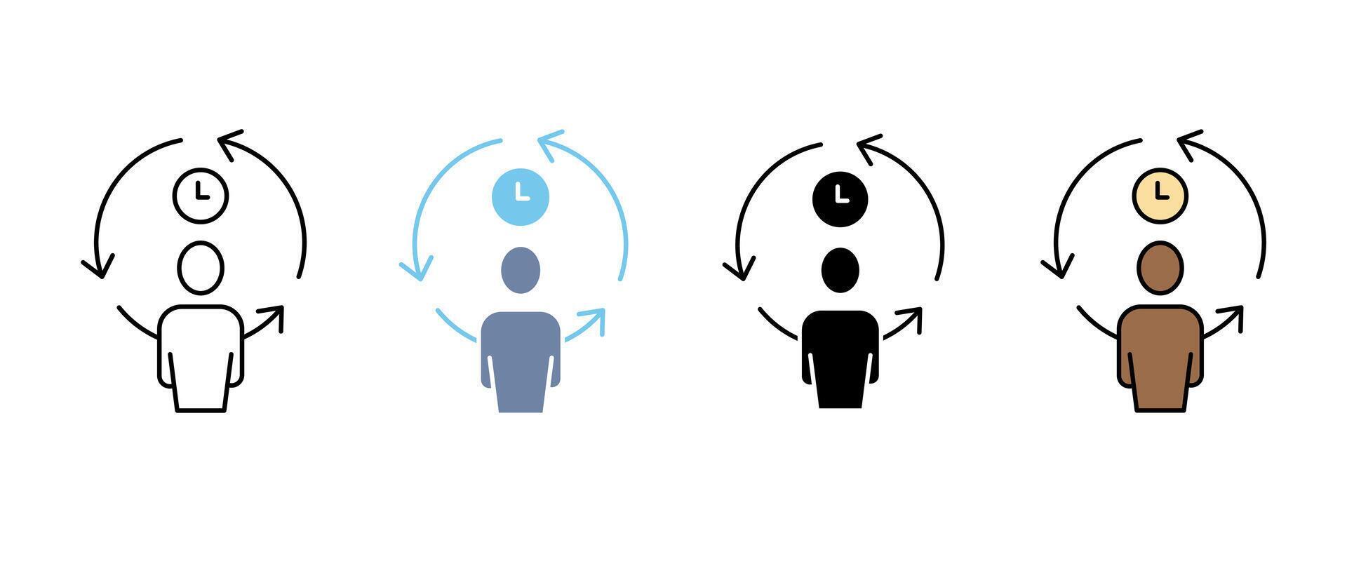 daily routine concept line icon. Simple element illustration. daily routine concept outline ...