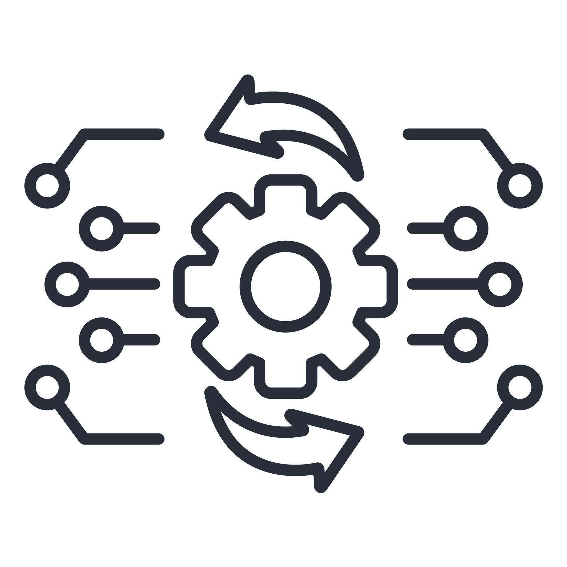 Algorithm icon. .Editable stroke.linear style sign for use web design ...