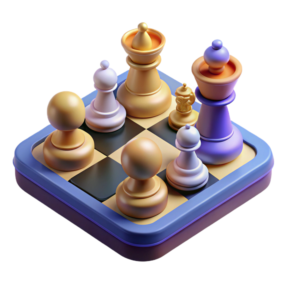 stunning classic magnificent contemporary 3D Chess Game Illustration premium premium 57137243 PNG