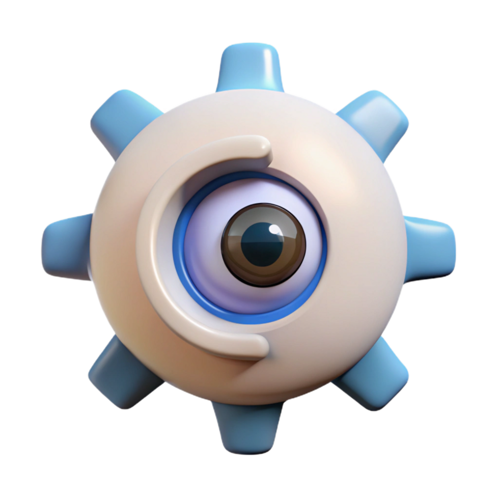 impressive contemporary wonderful vintage 3D Render Gear Eye ...
