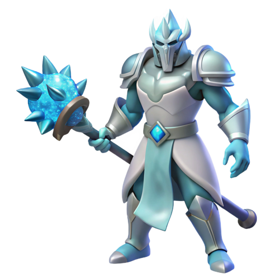 extraordinary rustic stunning minimalist Ice Knight 3D Render genuine premium 57141331 PNG