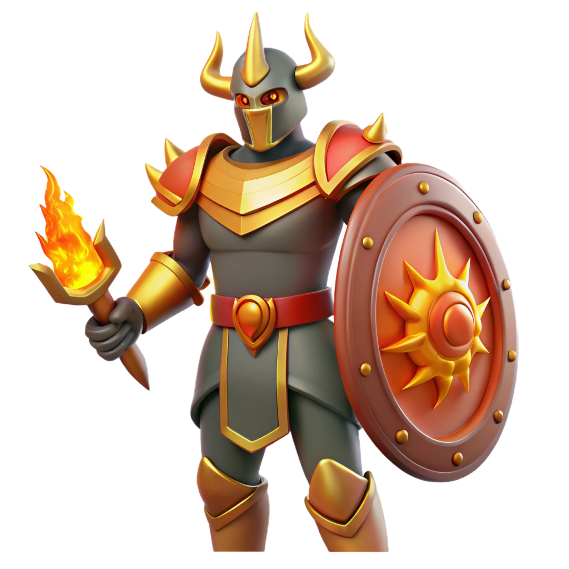 beautiful vintage 3D Render Sun Knight Illustration exclusive 57143679 PNG