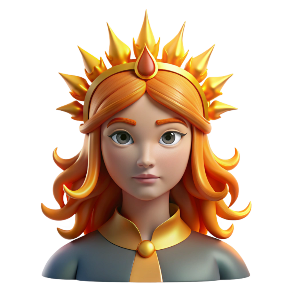 magnificent contemporary Sun Crown Princess 3D Render high resolution 57147118 PNG