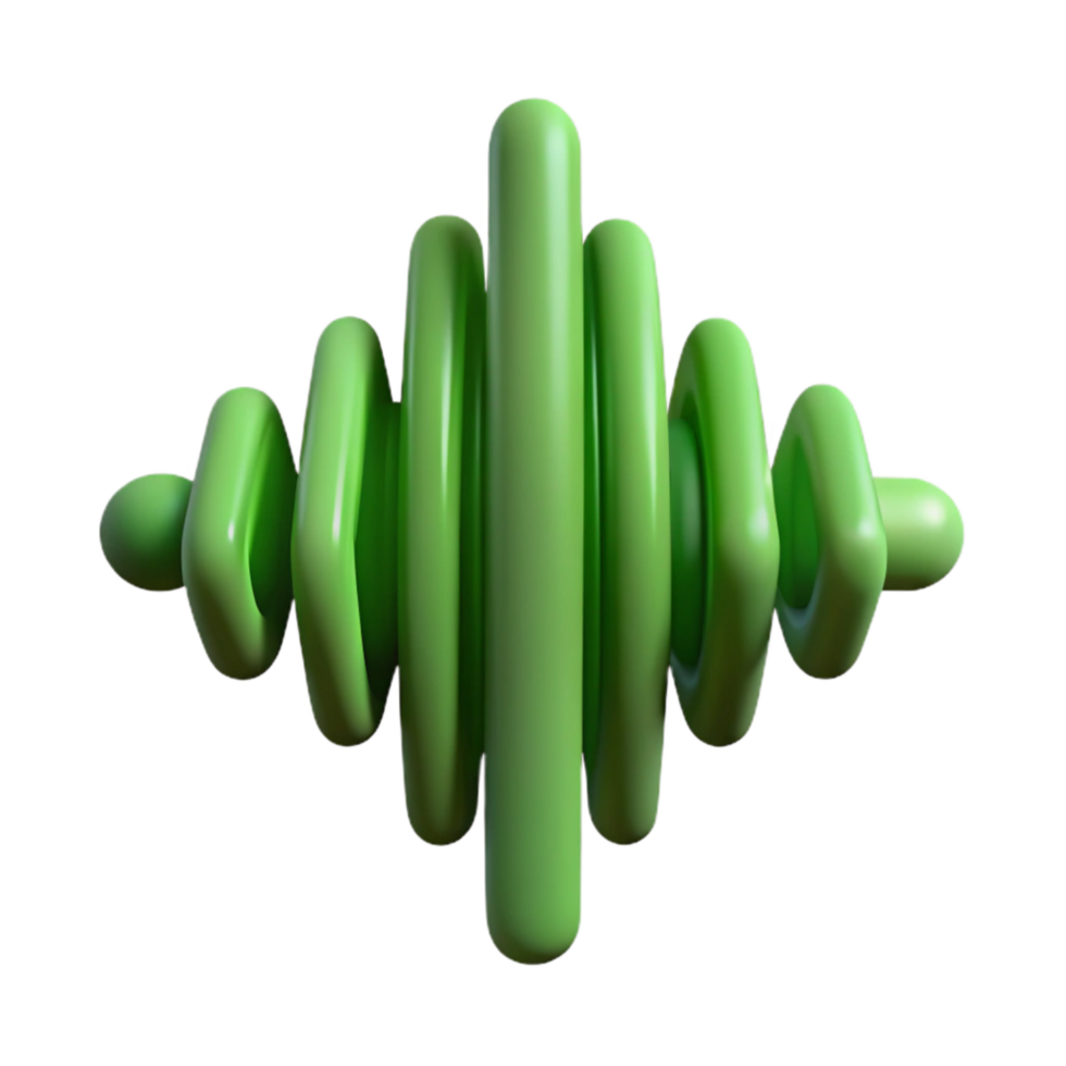 Magnificent Vintage Dynamic Green Waveform Cutout With Audio Visualization Genuine 57153592 Png