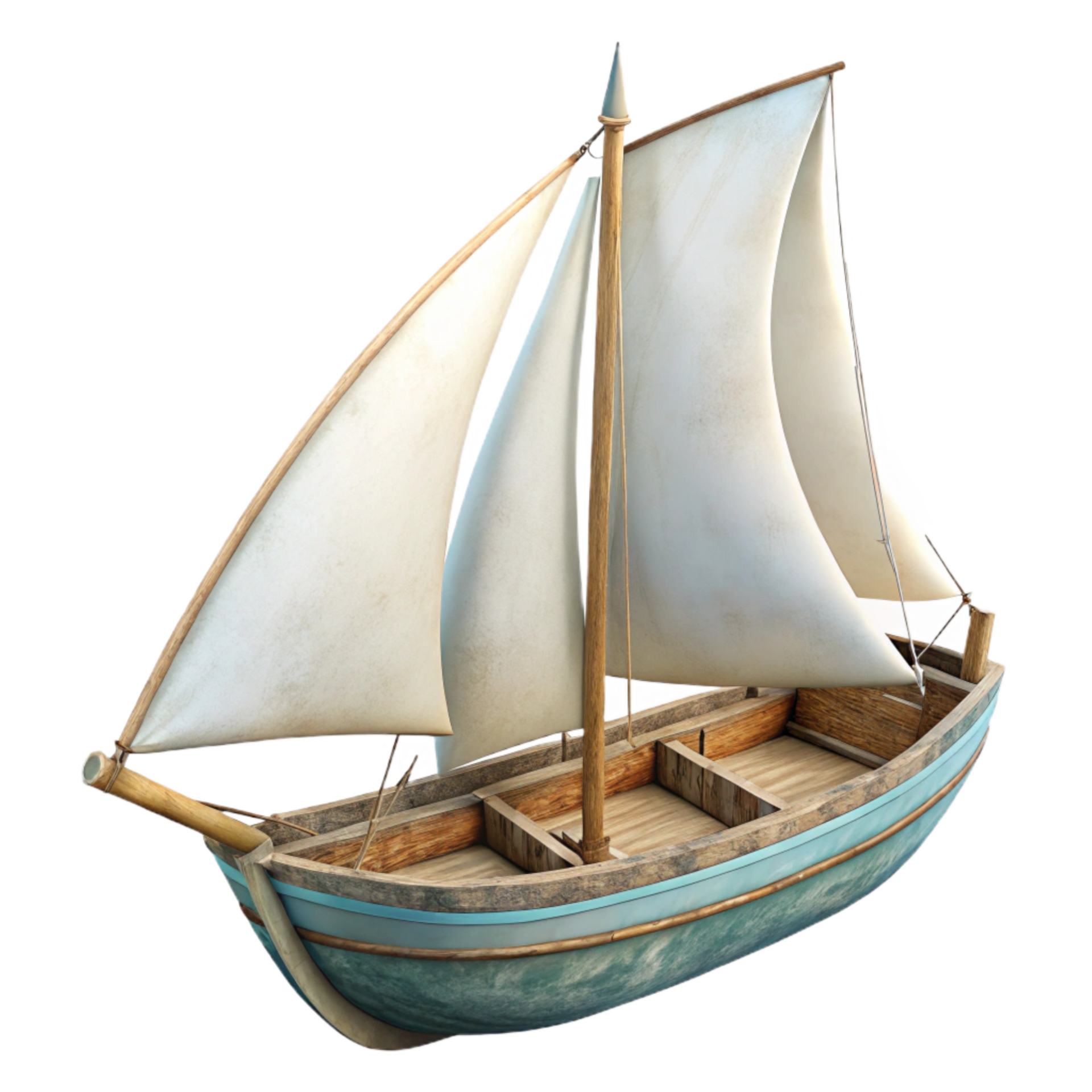 elegant creative Sailboat White Sails Ocean View Transparent Background authentic 57156527 PNG