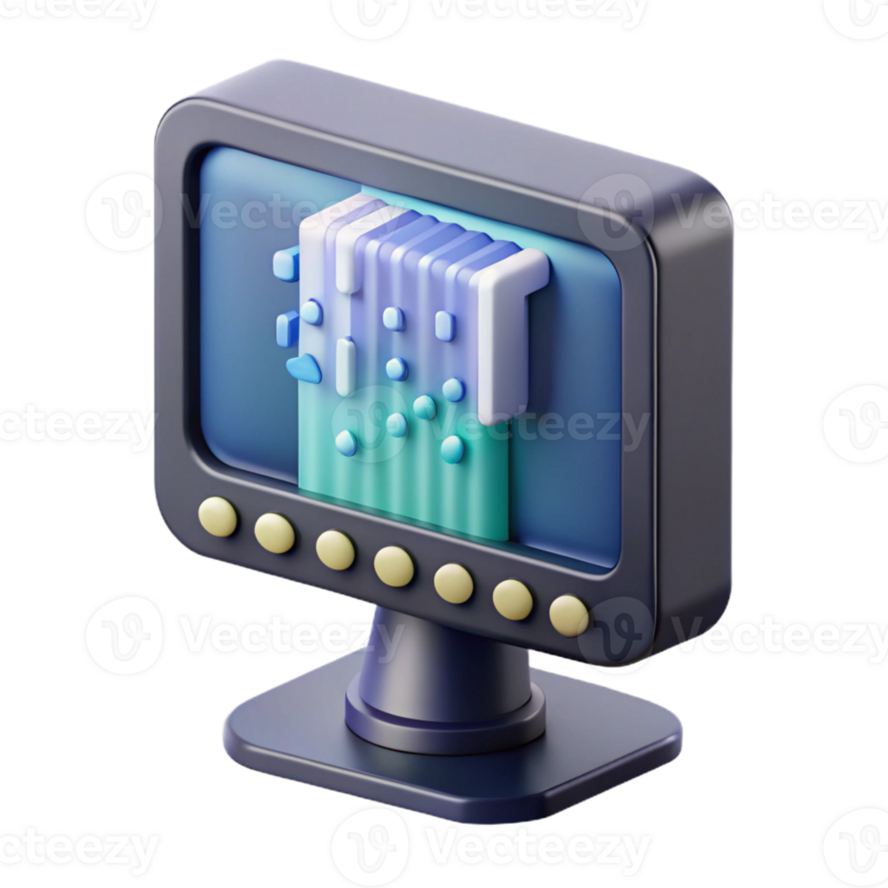 extraordinary creative A vintage computer monitor displaying a ...