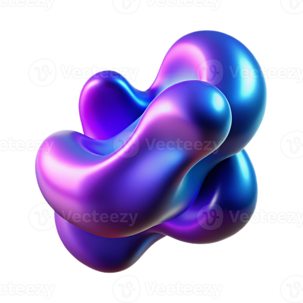 Dramatic Abstract Fluid Amorphous Shapes Morphing And Blending Together Illuminated By A