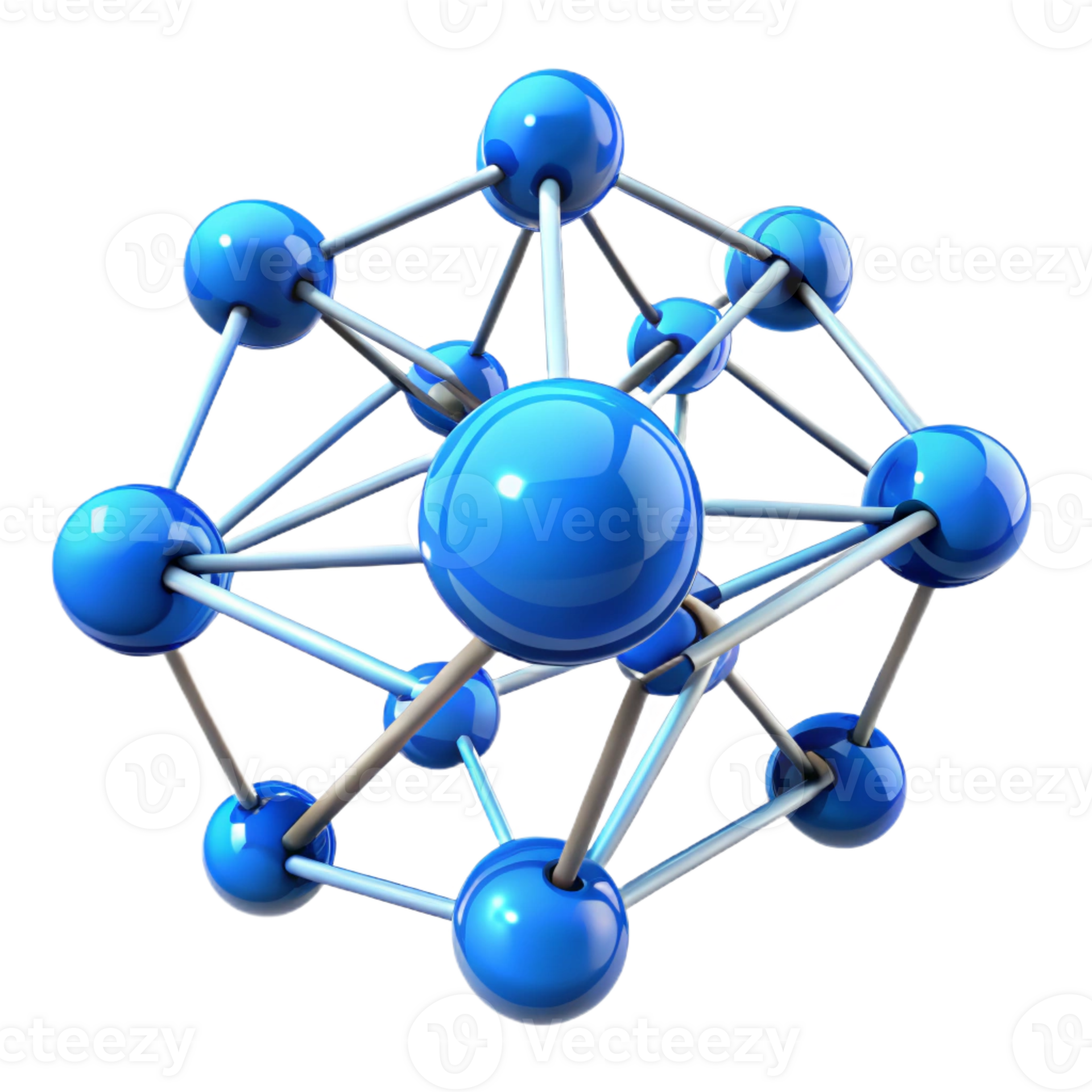 Impressive Abstract A Network Of Interconnected Nodes And Lines Pulsating With Electric Blue