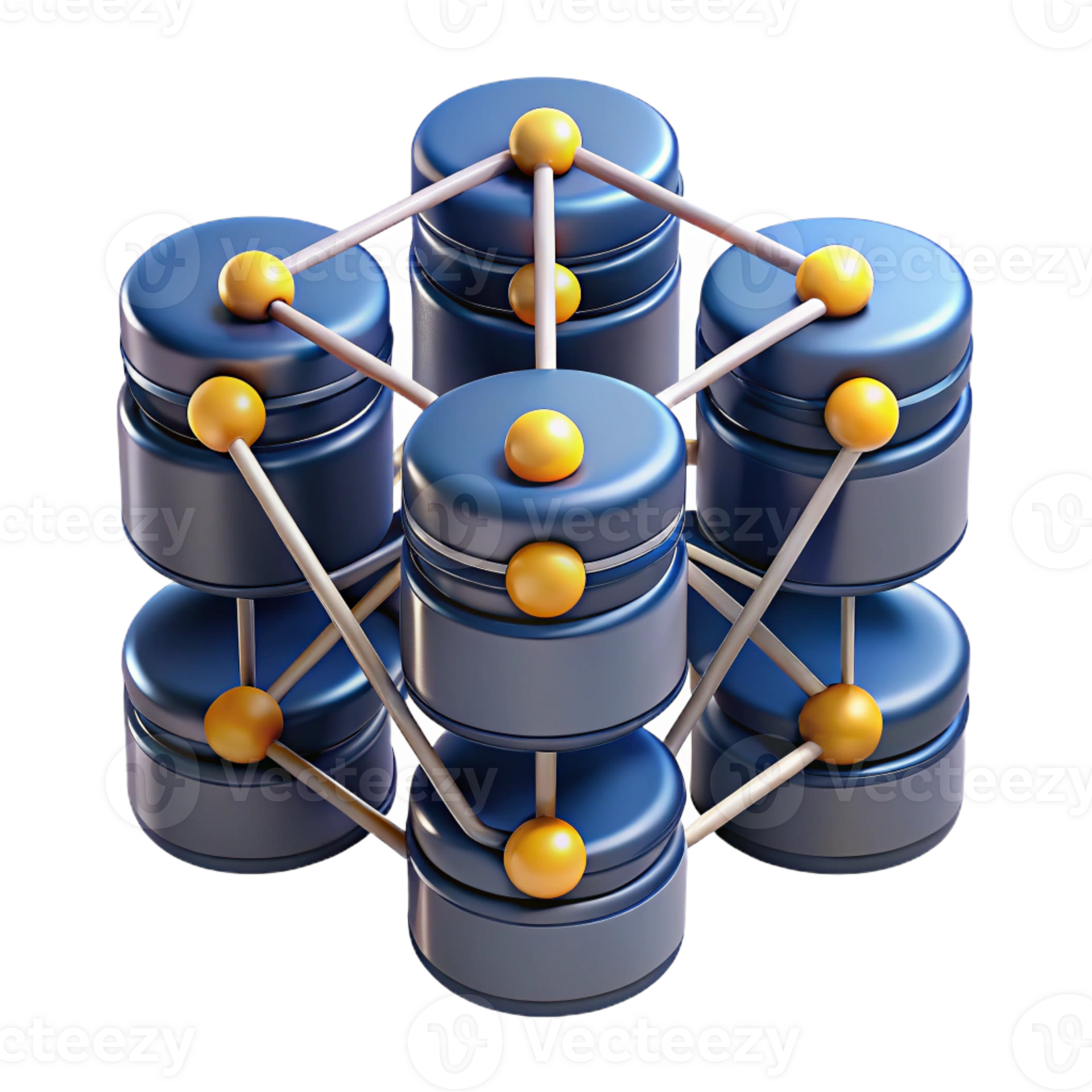extraordinary modern A network of interconnected servers, glowing lines and nodes, data ...