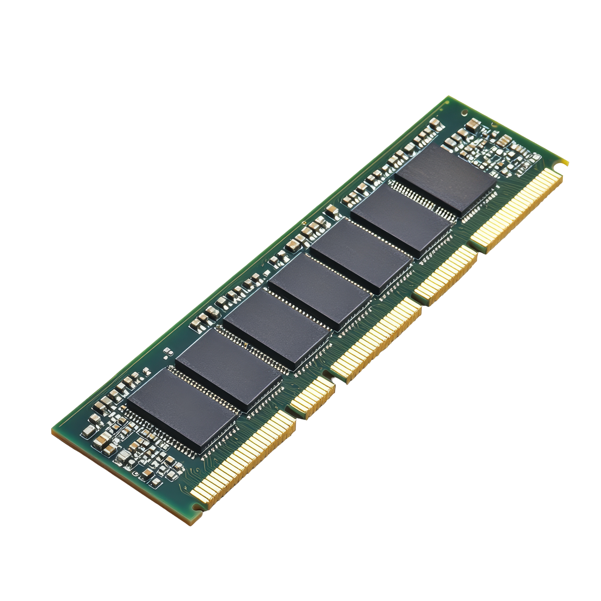Highquality DDR SDRAM memory module isolated on a transparent background for computer hardware ...