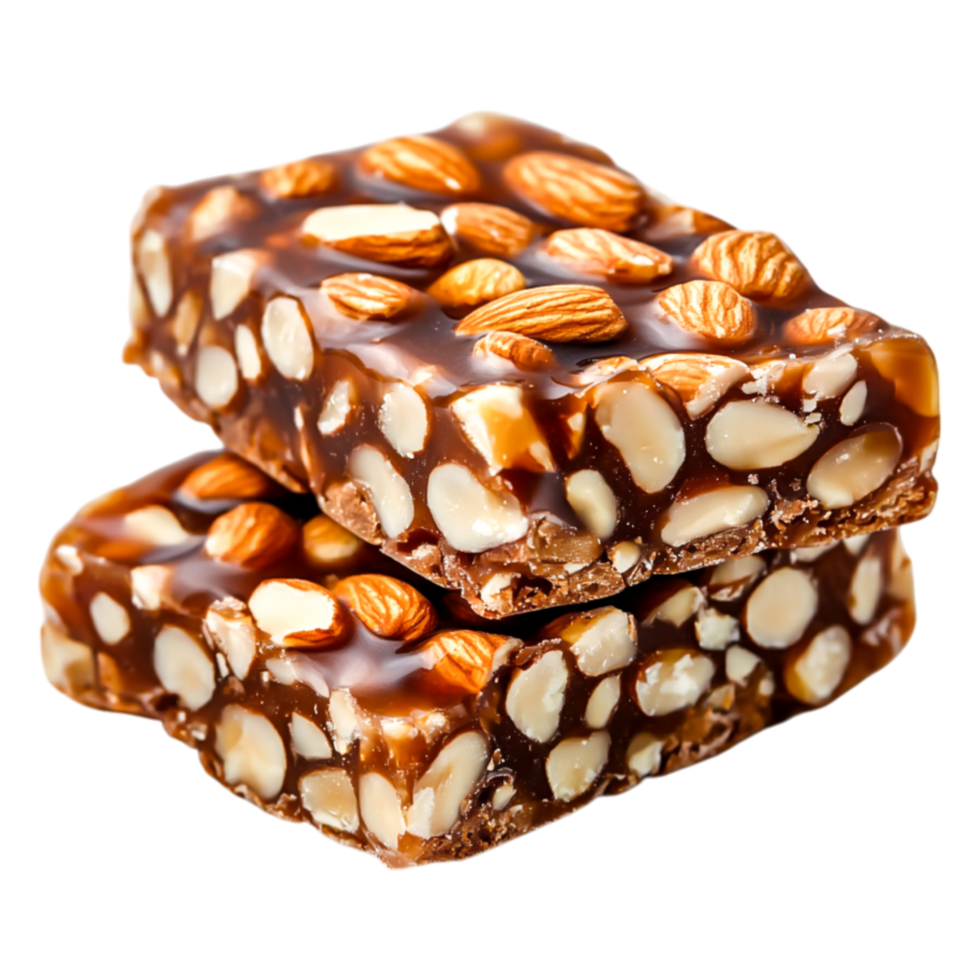 Delicious Nut Candy Bars Stacked with Almonds and Cashews 57175881 PNG
