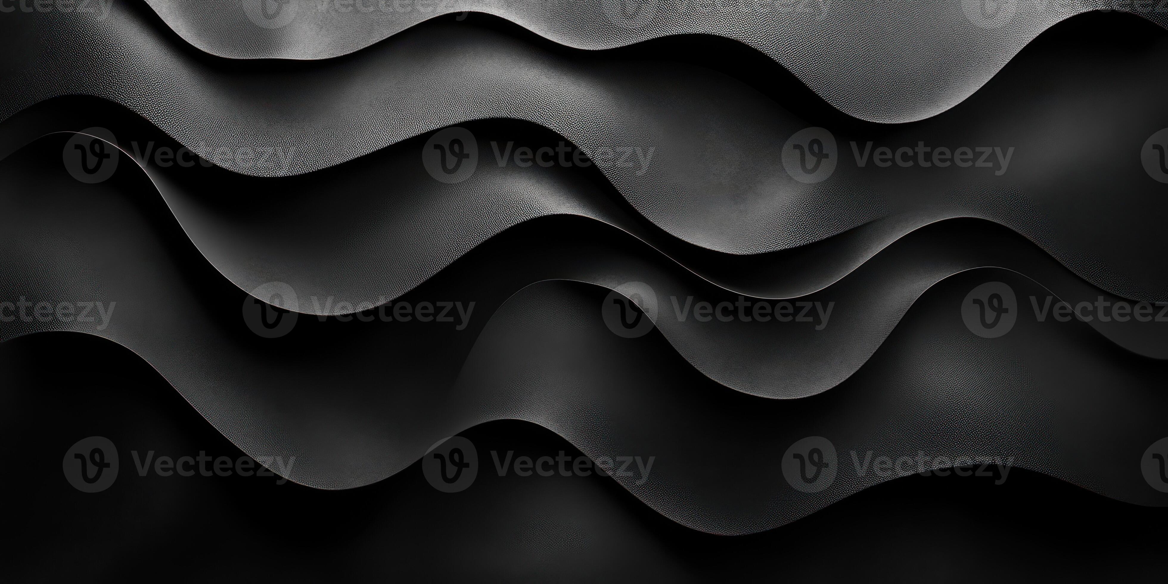 Abstract Black Wave Patterns Creating A Textured Surface In A Minimalist Artistic Composition