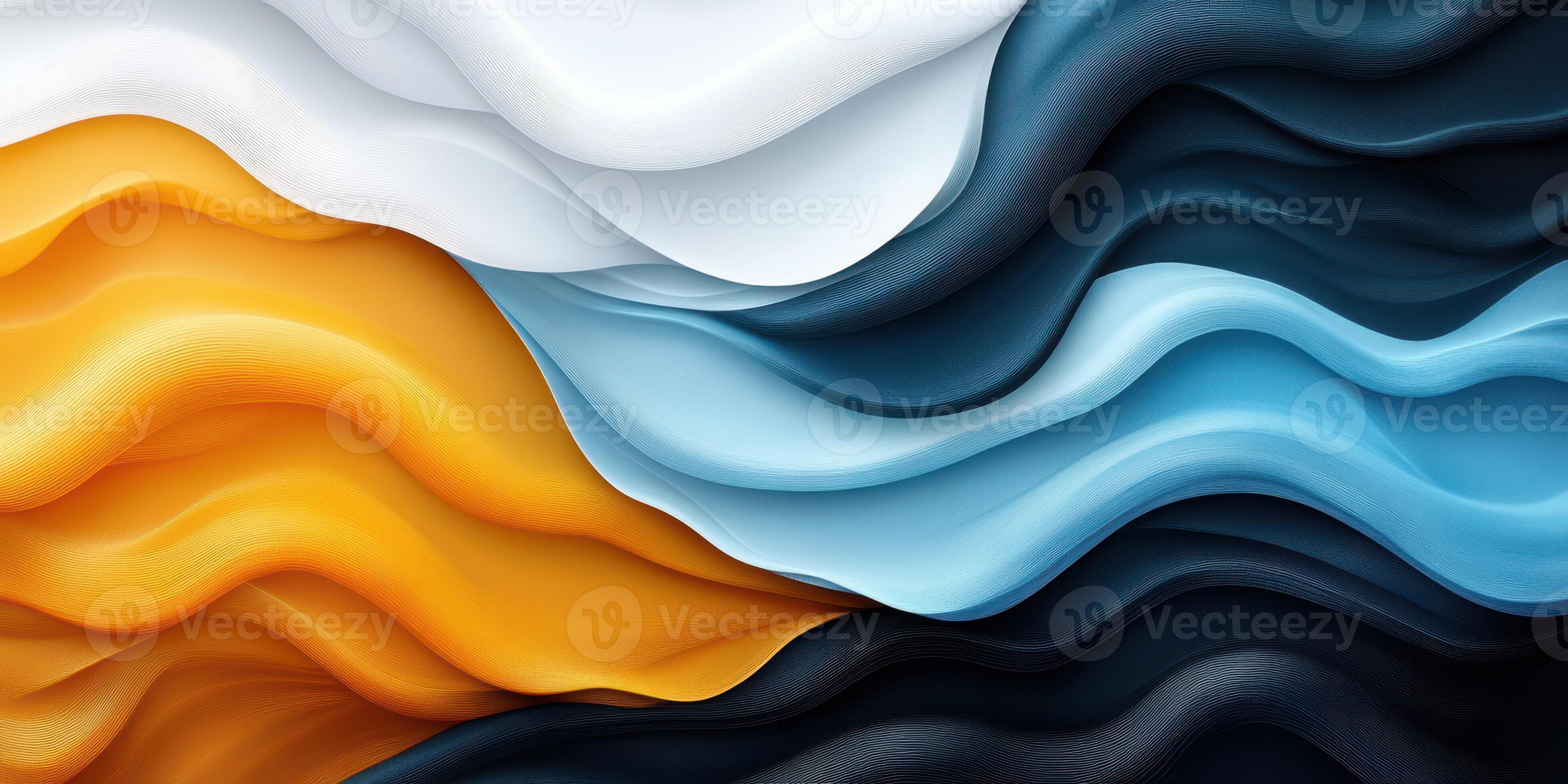 Colorful Wave Patterns Flowing Together In An Abstract Art Composition With Smooth Textures And