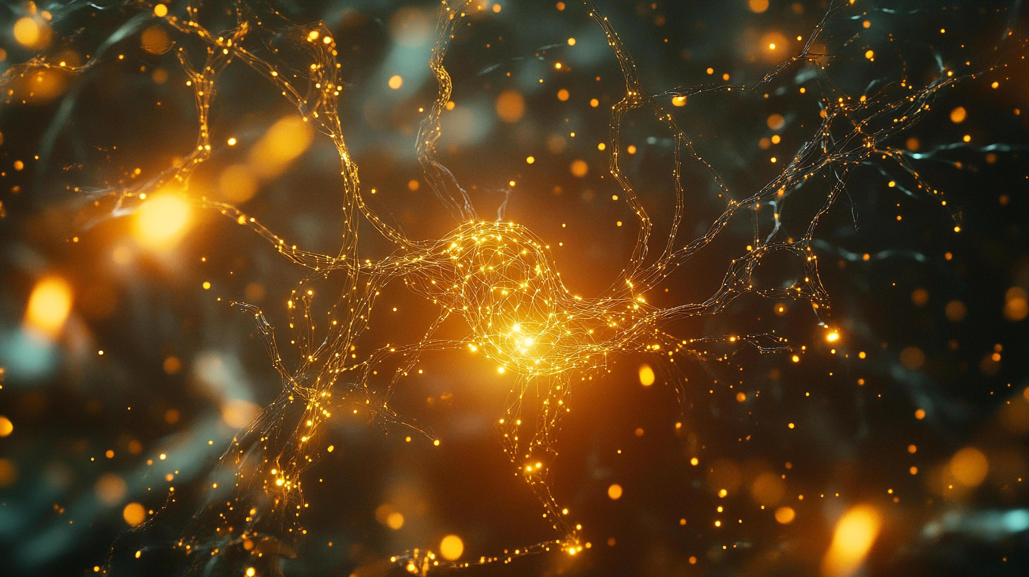 Abstract Depiction Of Interconnected Networks Conveying Concepts Of