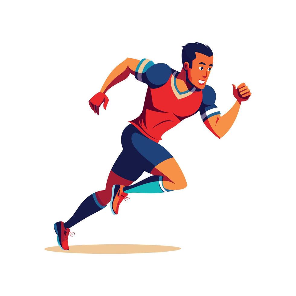 Player Sprinting Full Speed Down Wing 57238898 Vector Art at Vecteezy
