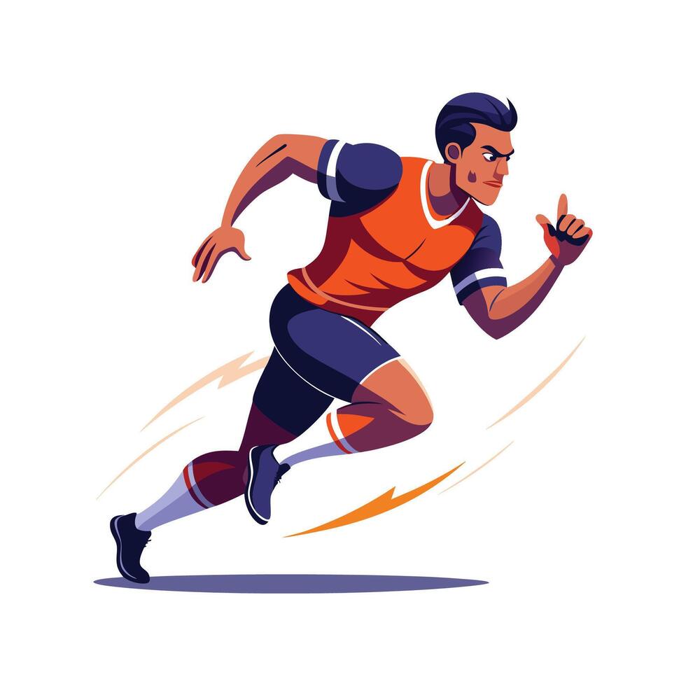 Player Sprinting Full Speed Down the Wing 57238902 Vector Art at Vecteezy