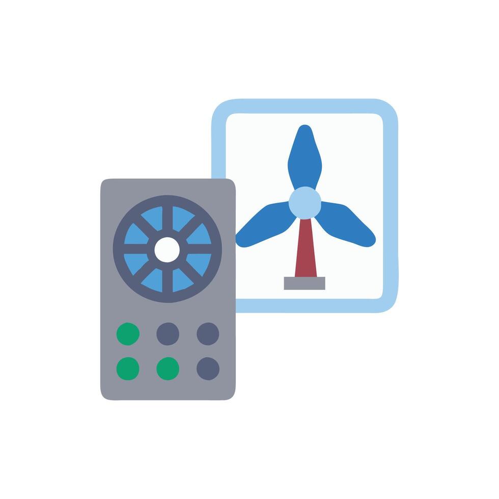 Dynamic Wind Turbine Controller Illustration 57242443 Vector Art at ...