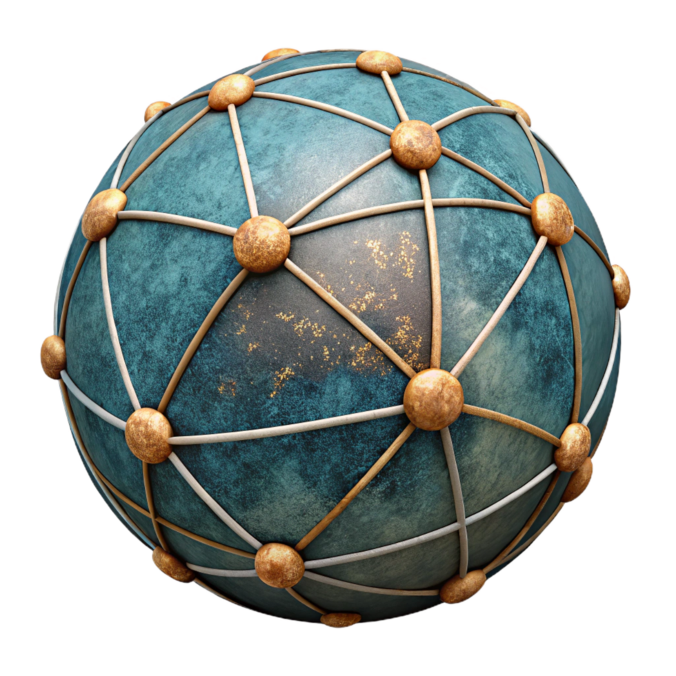 Dramatic Abstract Globe With Network Lines Cutout High Resolution