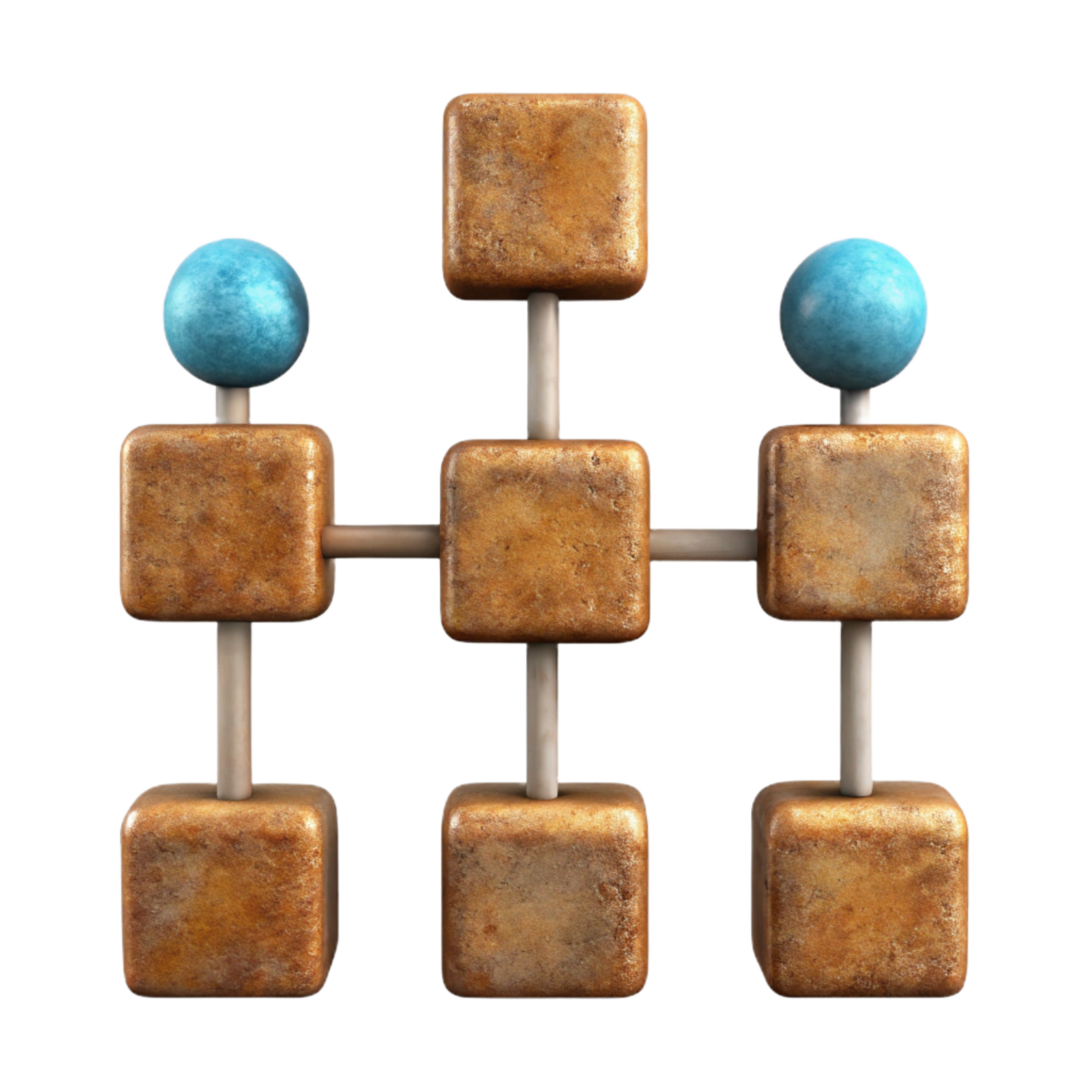 Vibrant Abstract Machine Learning Algorithm Flowchart Isolated Element