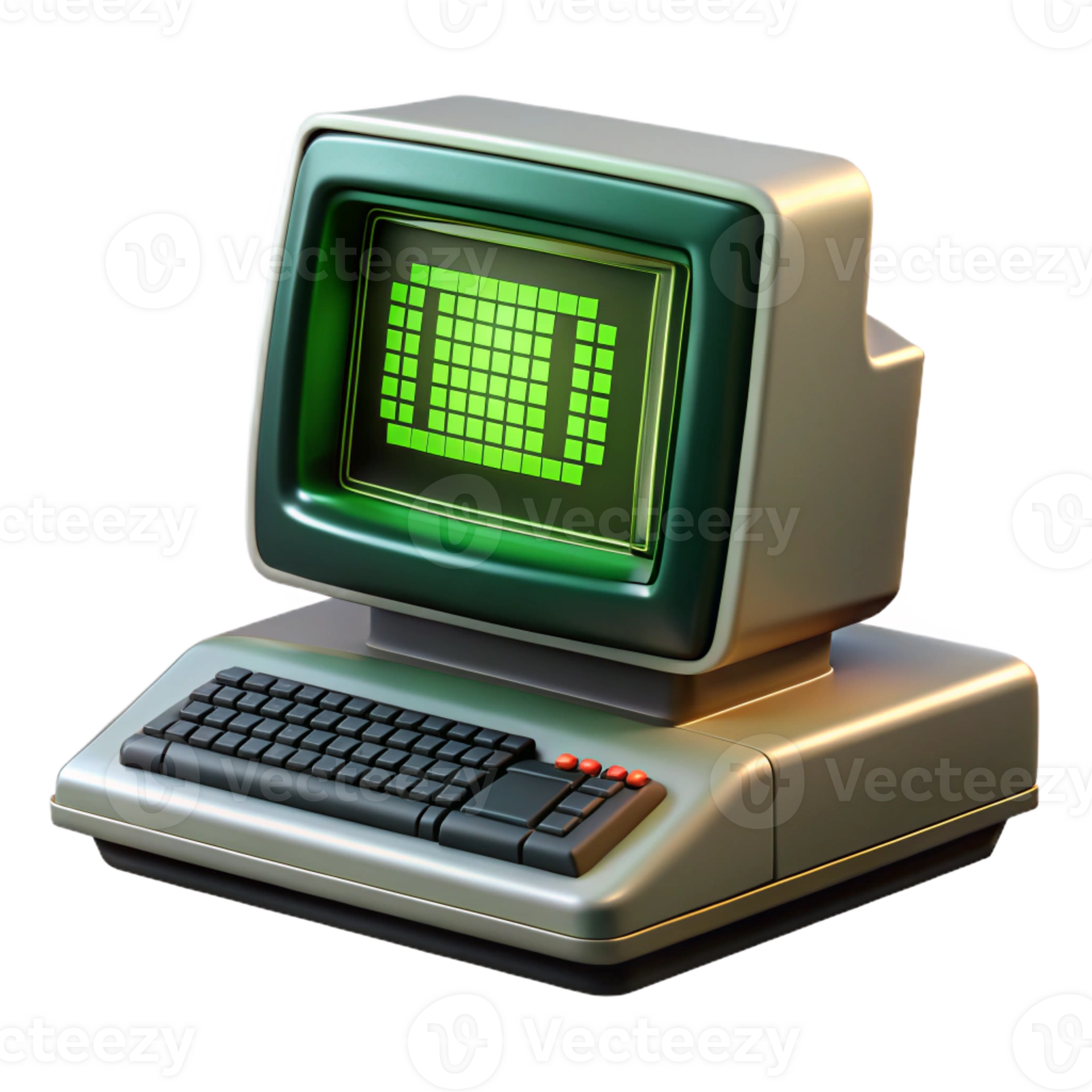 Extraordinary Minimalist A Vintage Computer Terminal Displaying Complex Code Green Text On A