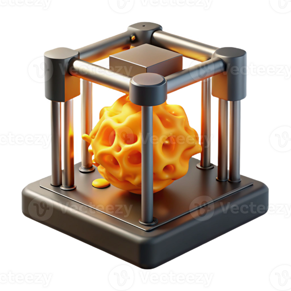 Impressive Abstract A 3d Printer Creating A Complex Organic Structure
