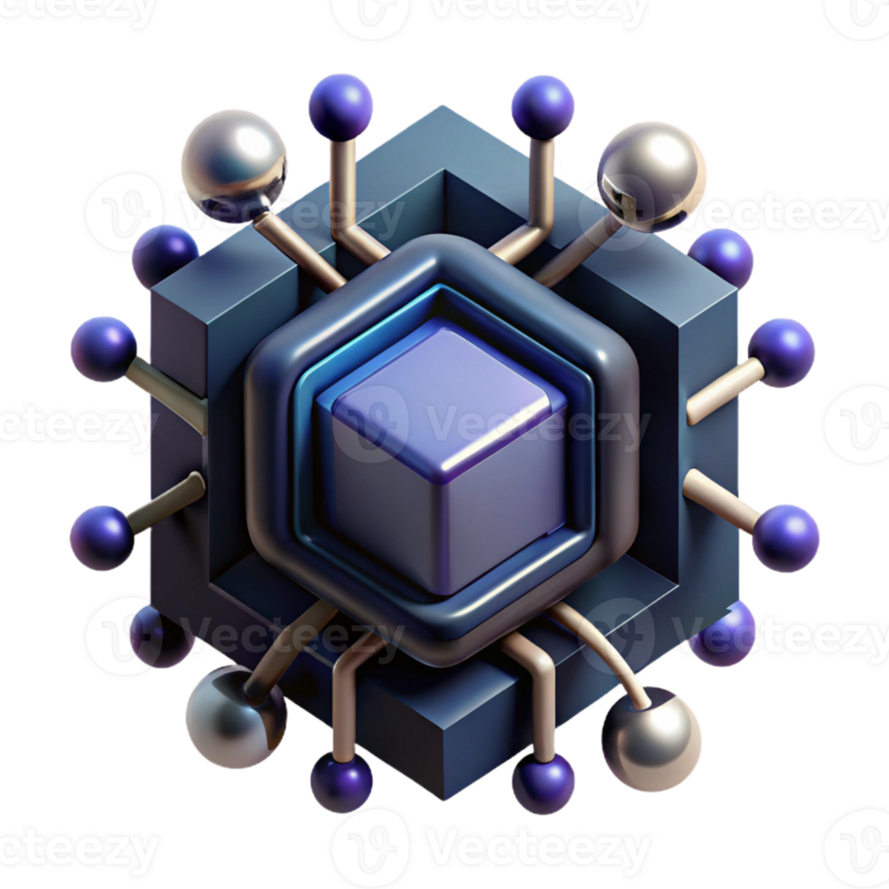 Dramatic Creative A Quantum Computer Processing Data Complex Geometric