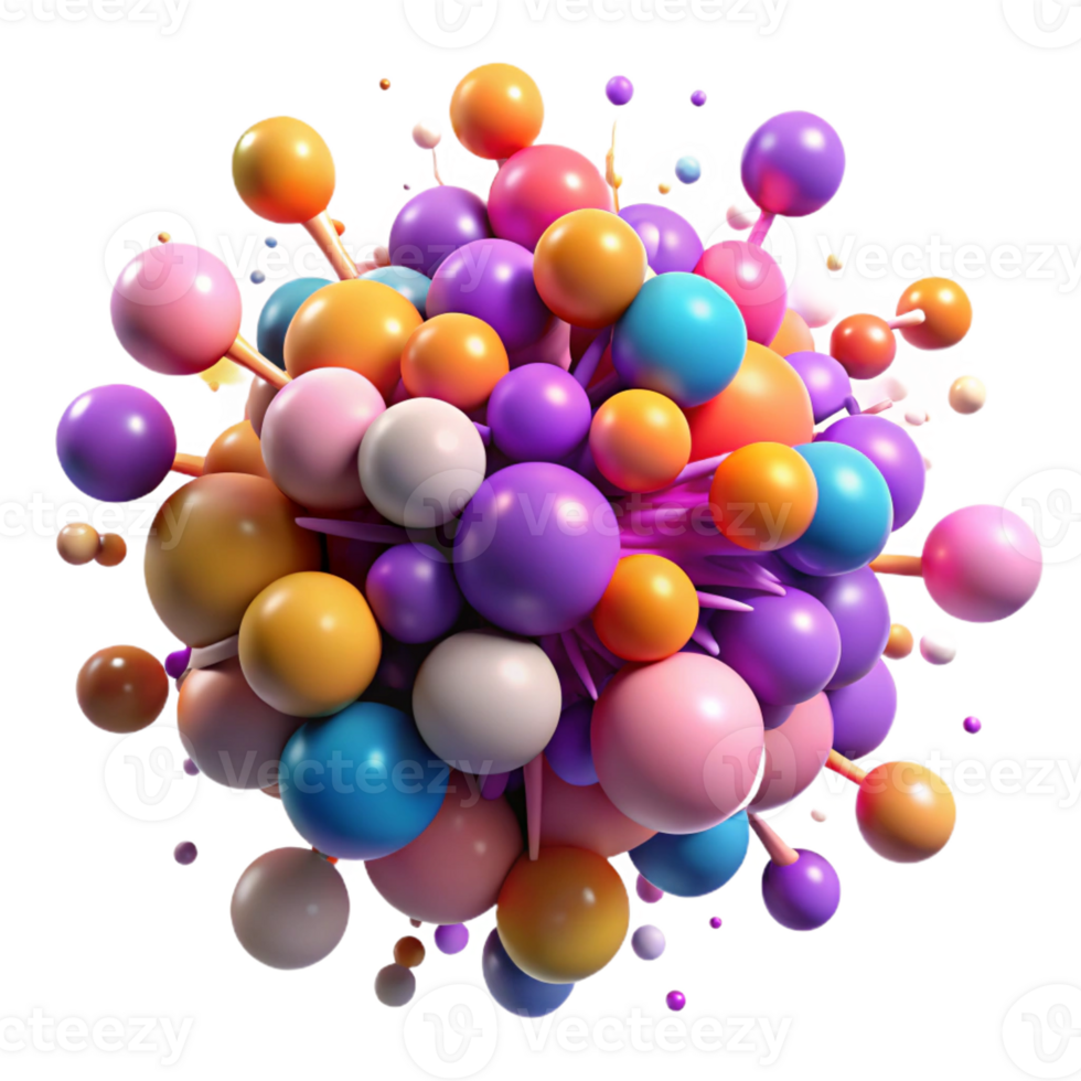 magnificent minimalist A field of colorful particles colliding and merging, dynamic motion ...