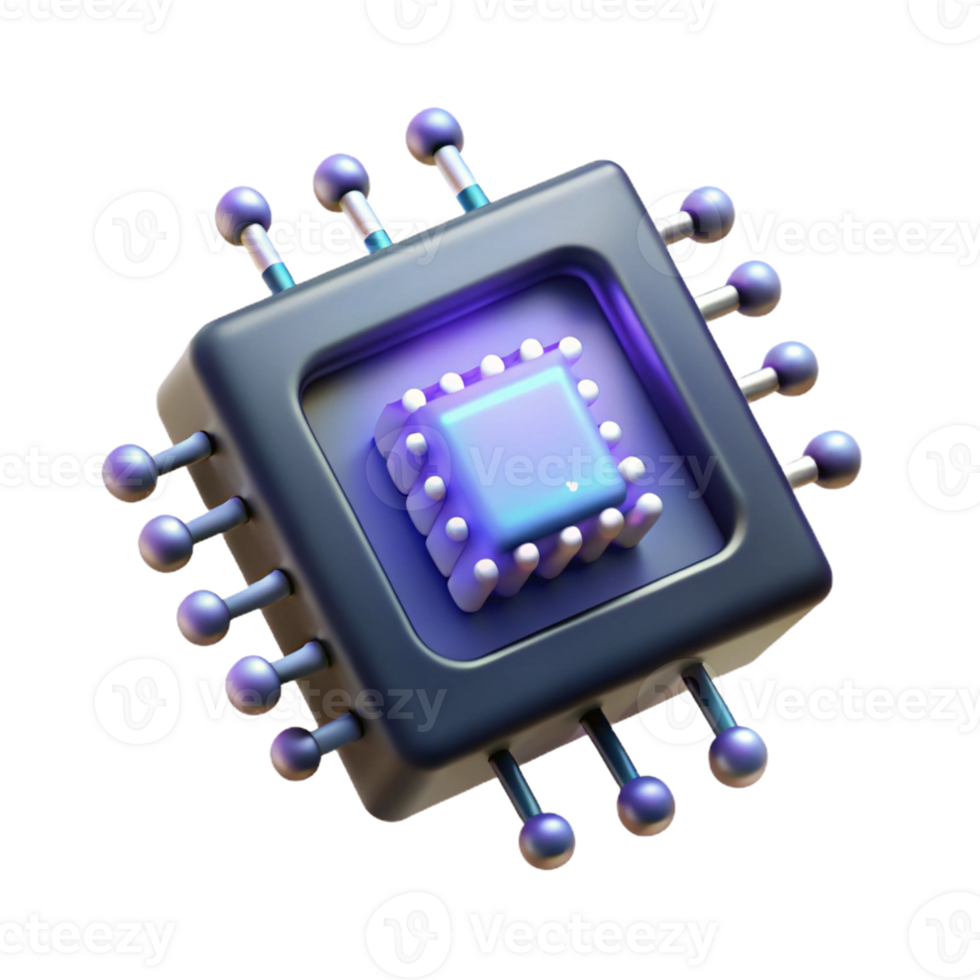 Magnificent Artistic A Single Microchip Floating In A Dark Void