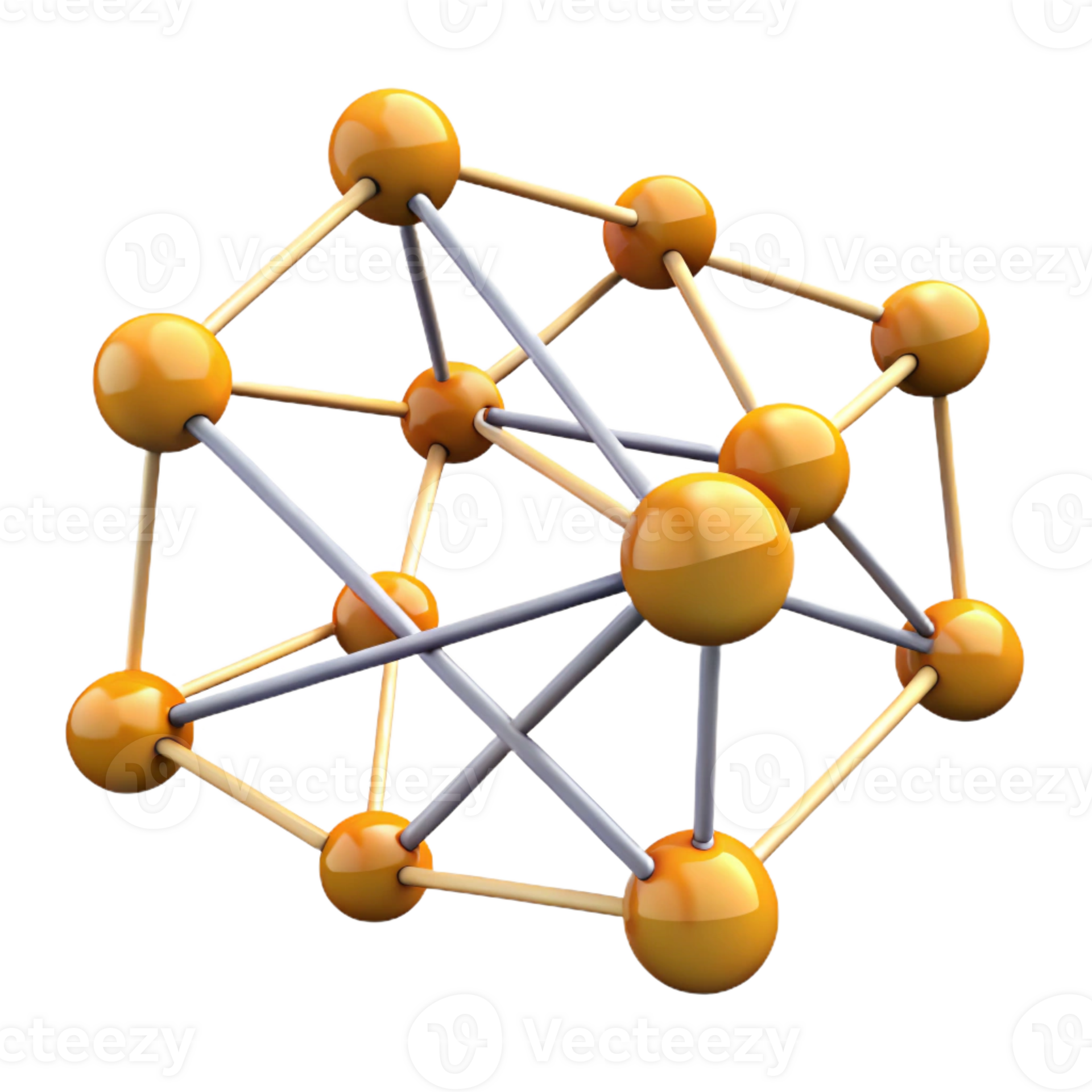 stunning contemporary A network of interconnected nodes pulsating with energy, complex geometric ...
