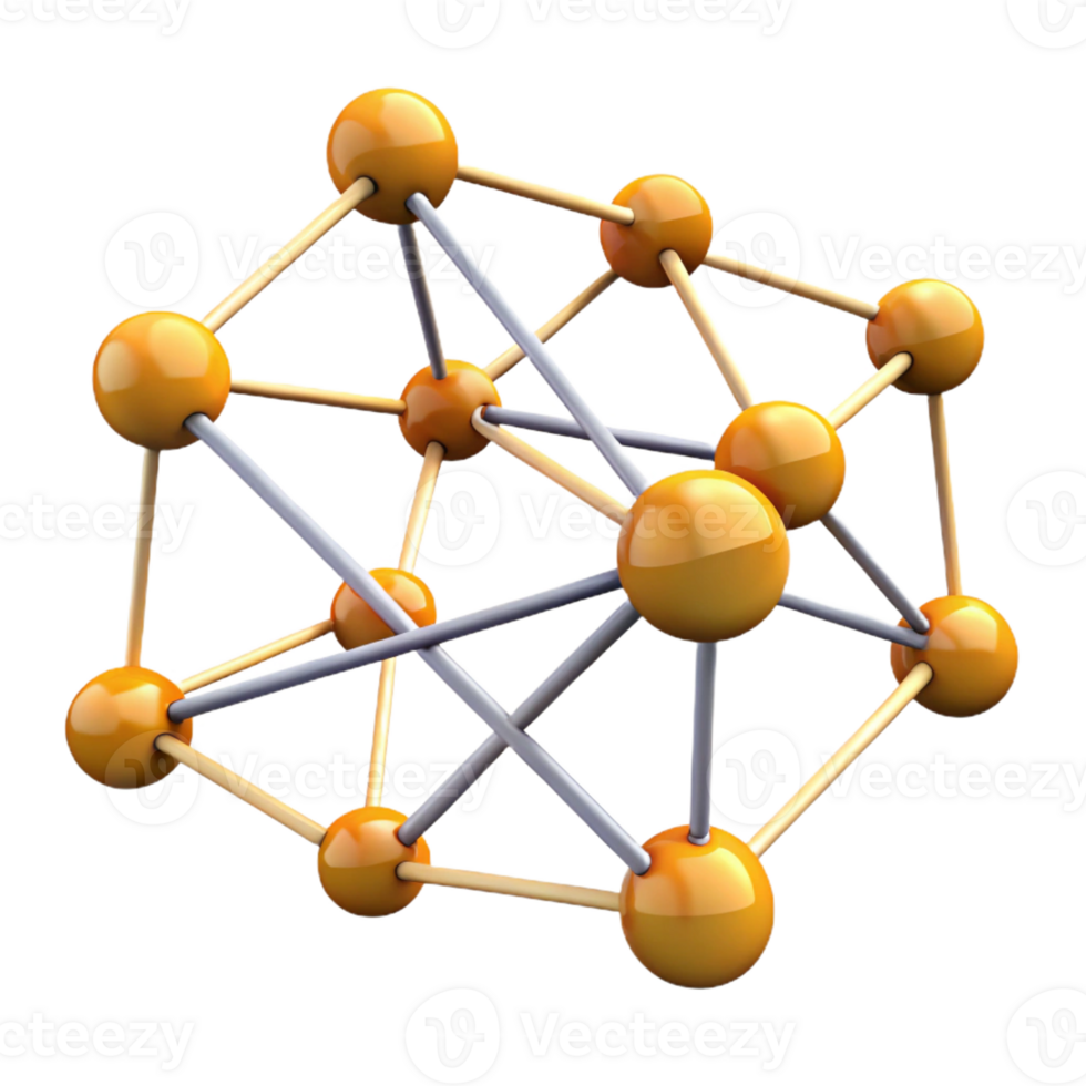 stunning contemporary A network of interconnected nodes pulsating with energy, complex geometric ...