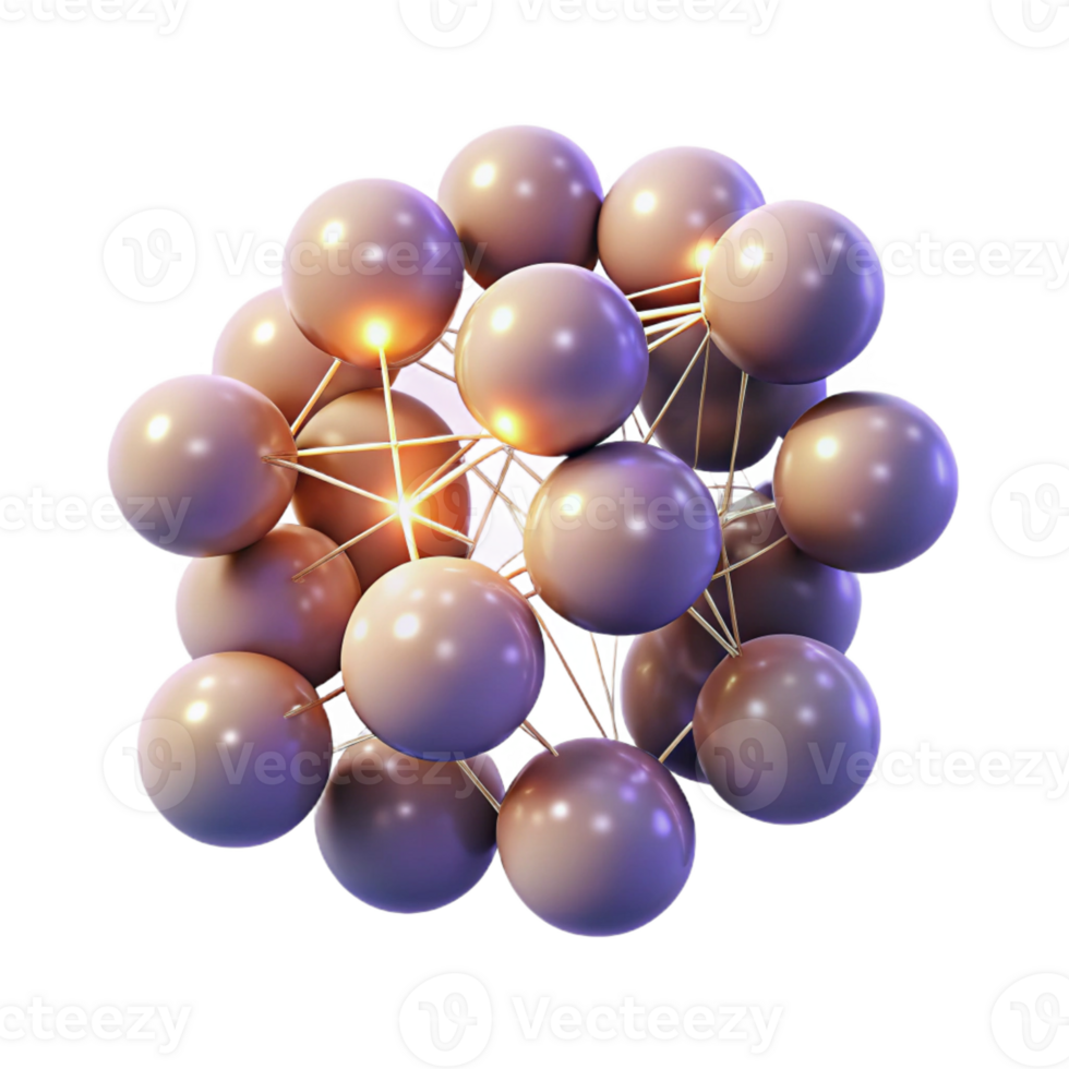 stunning abstract A cluster of luminous orbs, connected by thin, glowing filaments, with a soft ...