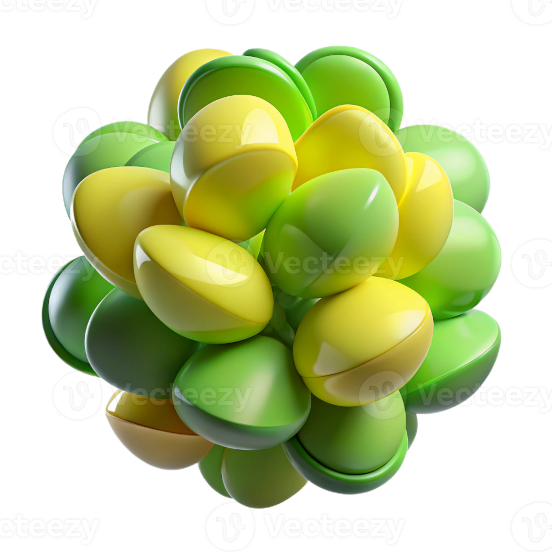 Stunning Minimalist A Dynamic Composition Of Overlapping Translucent Shapes In Shades Of Green