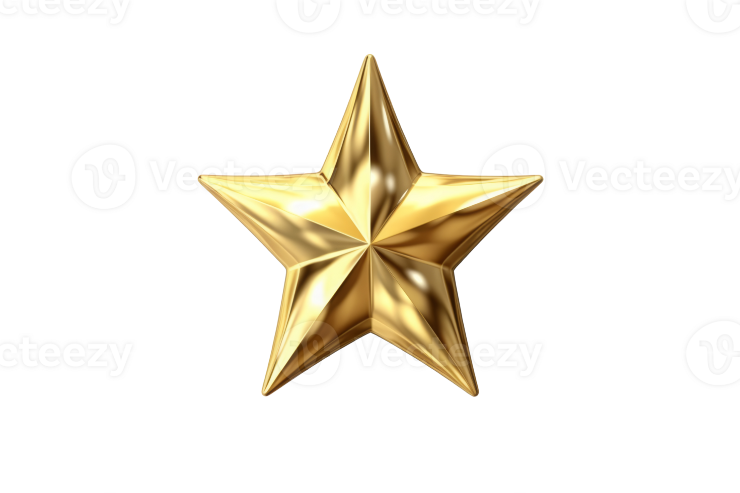 3D Gold star. 57284426 PNG