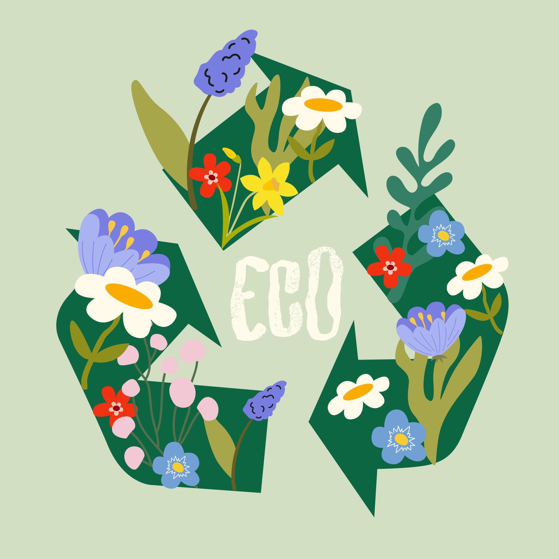 Environmental protection, recycling. Eco environment icons for patches, poster, banner. Caring ...