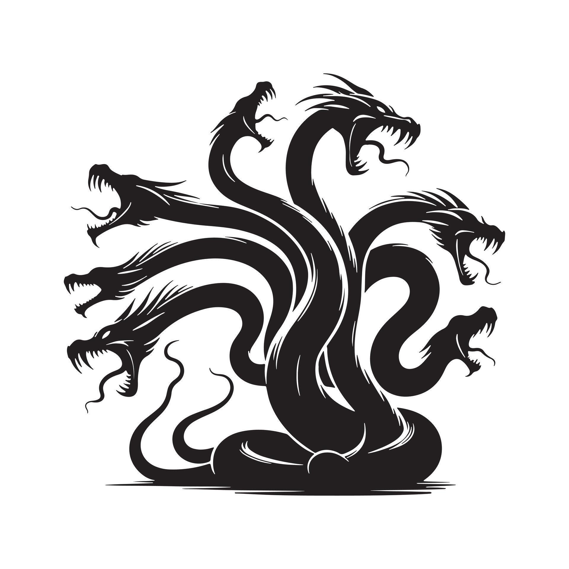 Multi-Headed Dragon Art 57310092 Vector Art at Vecteezy