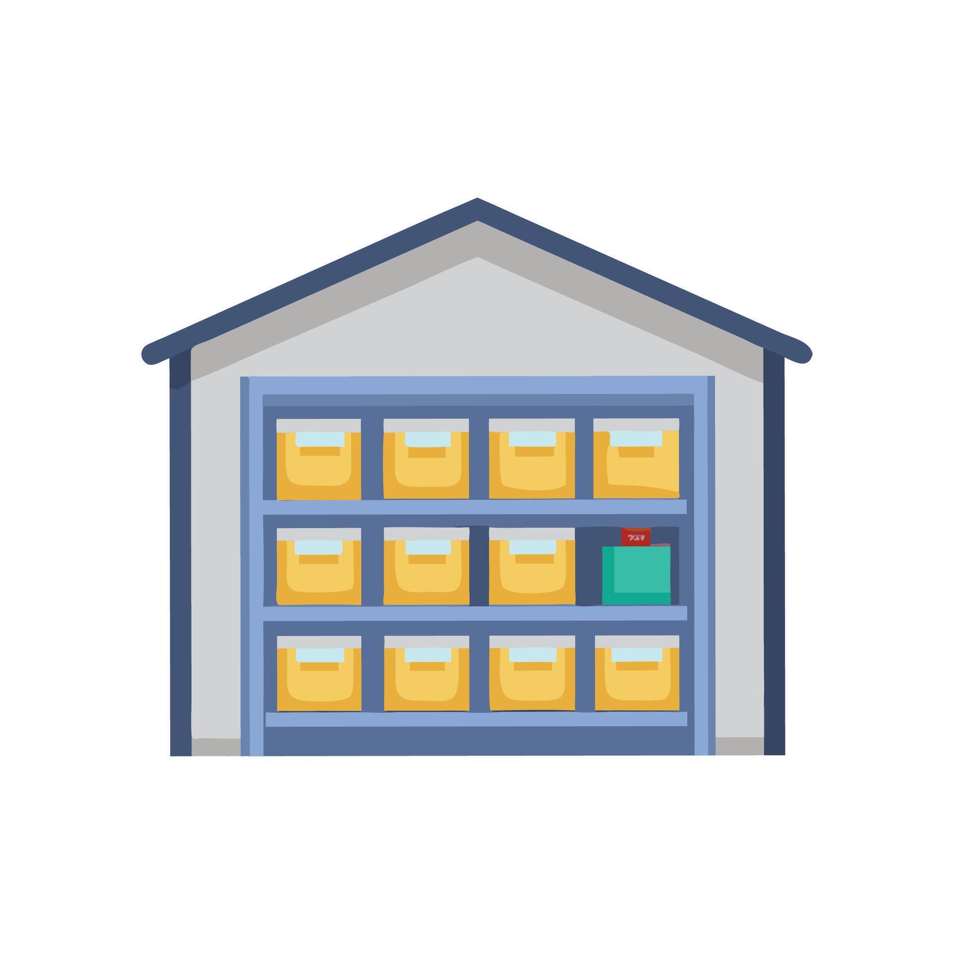 Organized Storage Room Design 57316216 Vector Art at Vecteezy
