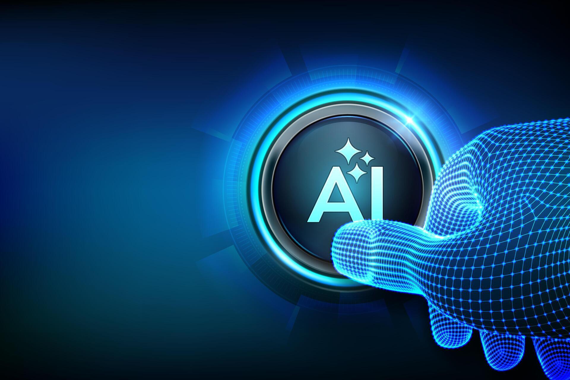 Generate With Ai Button Artificial Intelligence And Machine Learning Technology Concept Ai