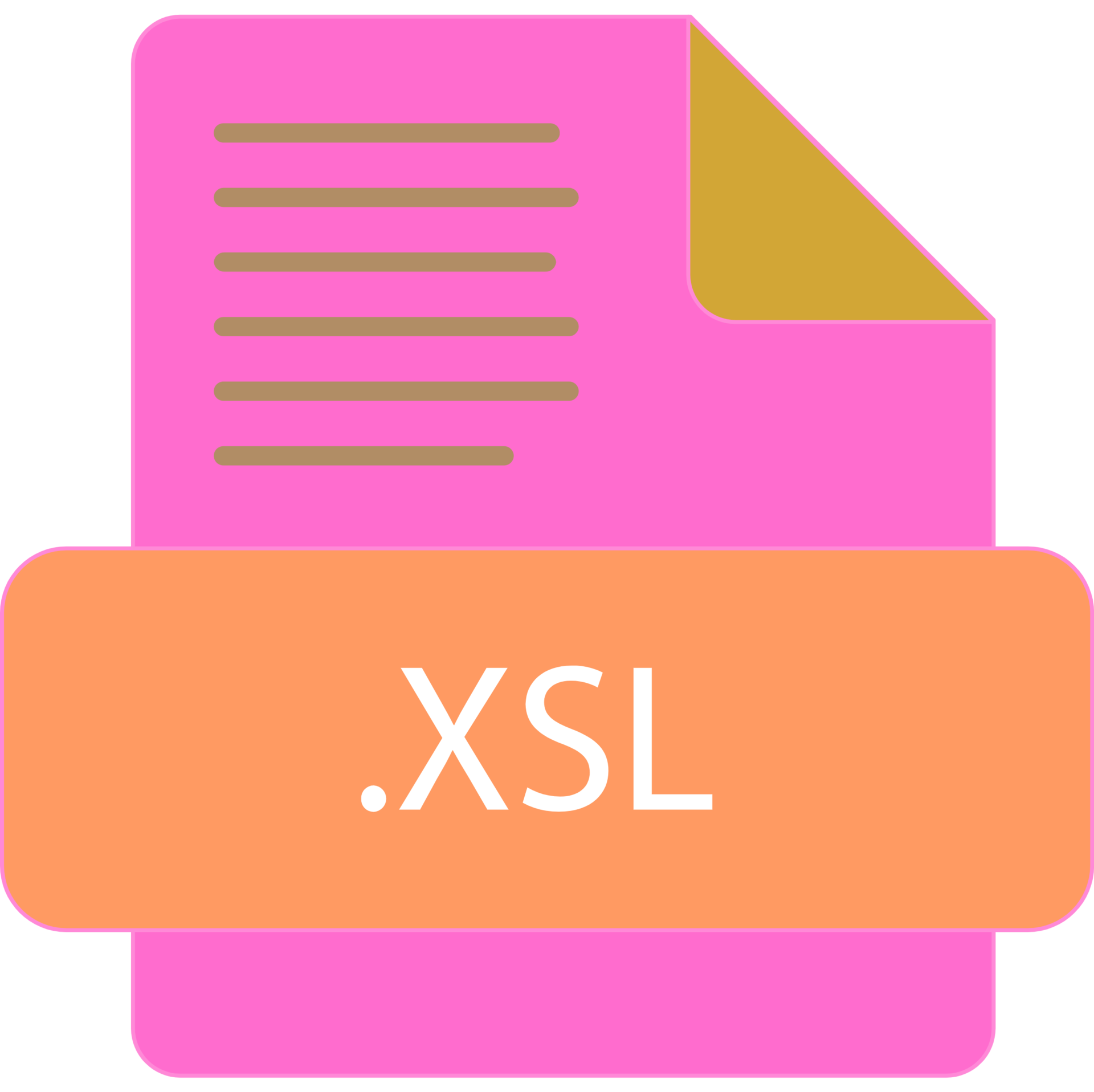 Xsl File Extension Icon Minimal Colro Fill 57325168 Png