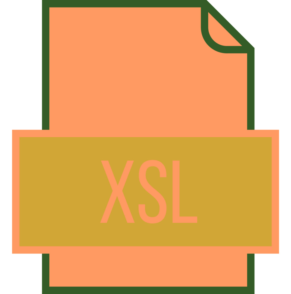 Xsl File Icon Fill And Outline Crisp Corners 57325192 Png