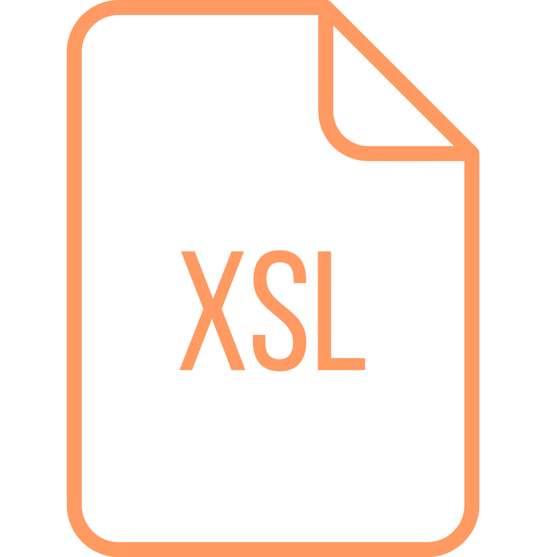 Xsl File Icon Fill Rounded Corners Bold Outline 57325199 Png