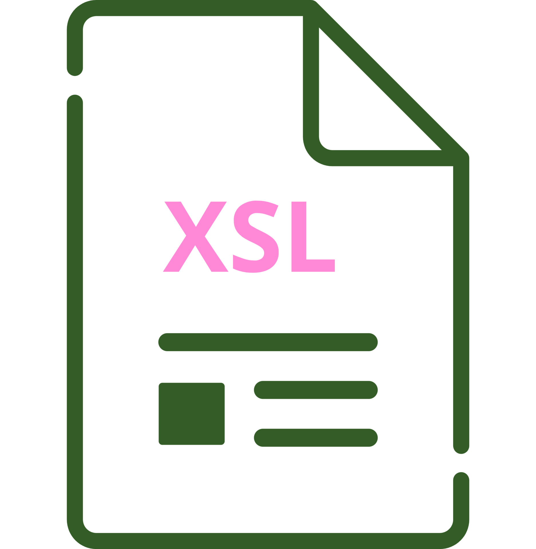 Xsl File Icon Minimal Outline With Symbols 57325204 Png